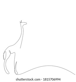 Giraffe Animal Line Drawing Vector Illustration: เวกเตอร์สต็อก (ปลอดค่า ...