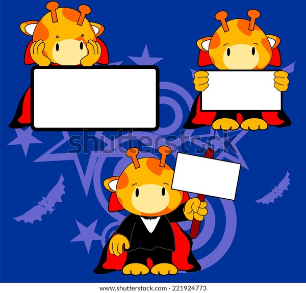 Giraffe Halloween Vampire Costume Vector Format Stock Vector (Royalty ...