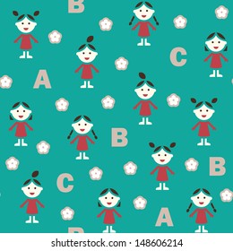 Girl Abc Stock Vector (Royalty Free) 148606214 | Shutterstock