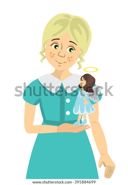 Girl Angel Vector Stock Vector (Royalty Free) 395884699 | Shutterstock