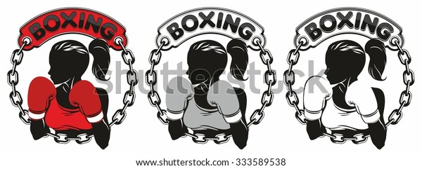 Girl Boxing Logo Stock Vector (Royalty Free) 333589538 | Shutterstock