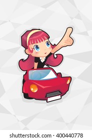 Girl Cartoon Characters Vector Transparency Organized Stock Vector ...