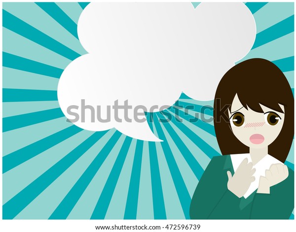 Girl Cartoon Specking Vector Stock Vector (Royalty Free) 472596739 ...