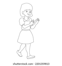 Girl Clapping Arts Draw Stock Vector (Royalty Free) 2201359813 ...