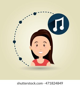 Girl Connection App Icon Vector Illustration Stock Vector (Royalty Free ...