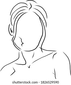 Girl Contour Vector Image By Abstraction Stock Vector (Royalty Free ...