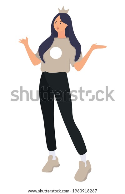 Girl Crown Vector Illustration Stock Vector (Royalty Free) 1960918267 ...