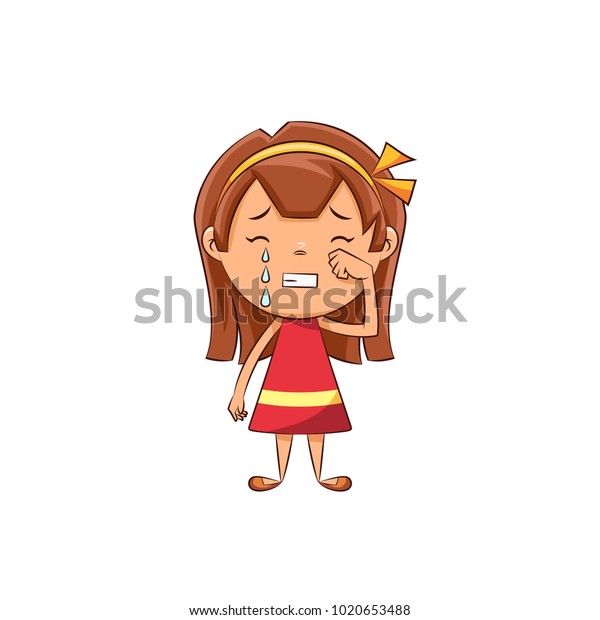 Girl Crying Gesture Stock Vector (Royalty Free) 1020653488 | Shutterstock