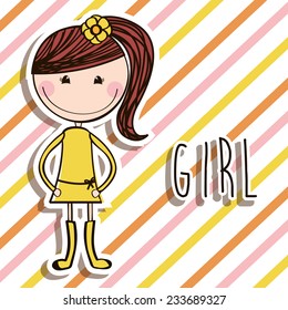 Girl Design Vector Illustration Stock Vector (Royalty Free) 233689327 ...