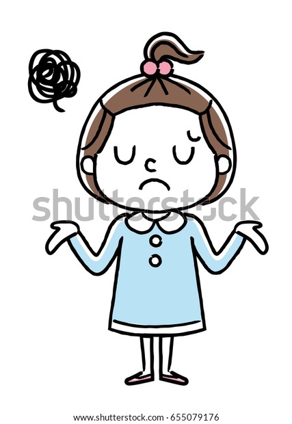Girl Disappointed Suffer Stock Vector (Royalty Free) 655079176