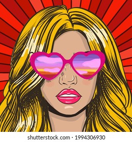 Girl Drawn Style Comic Book Picture Stock Vector (Royalty Free ...