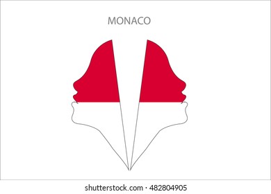 Girl Face Monaco Flag Vector Stock Vector (Royalty Free) 482804905 ...