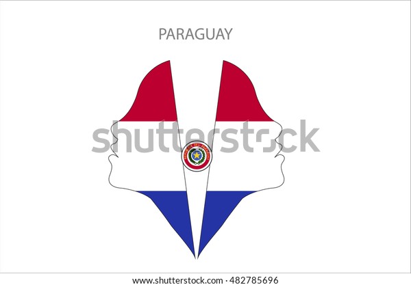Girl Face Paraguay Flag Vector Stock Vector (Royalty Free) 482785696 ...