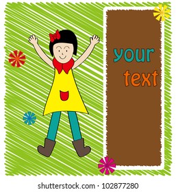 Girl Frame Design Stock Vector (Royalty Free) 102877280 | Shutterstock