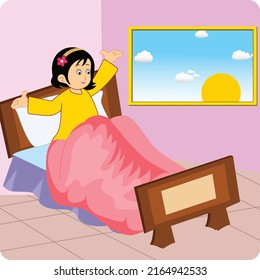 Girl Getting Sleep Cartoon Vector Stock Vector (Royalty Free ...