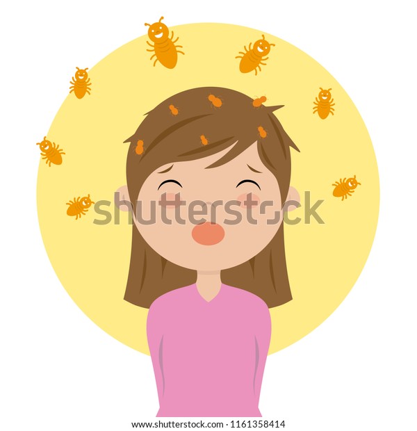 Girl Head Lice Stock Vector (Royalty Free) 1161358414 | Shutterstock