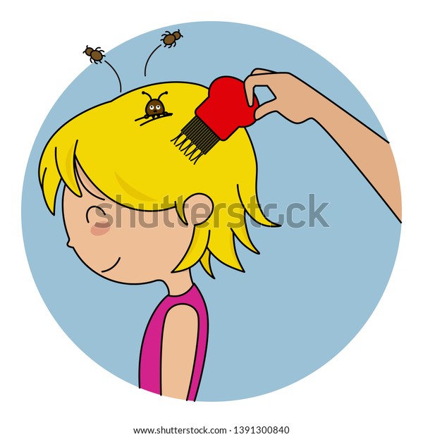 Girl Head Lice Isolated Vector Stock Vector (Royalty Free) 1391300840 ...