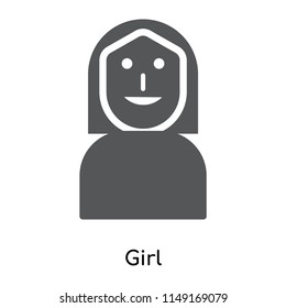 Girl Icon Vector Isolated On White Stock Vector (Royalty Free ...