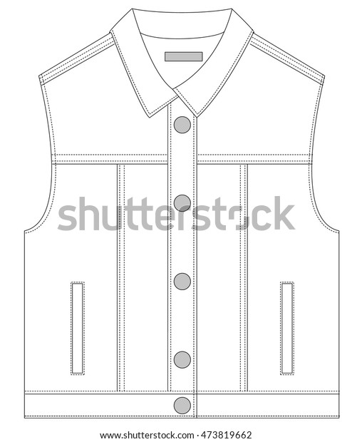 Girl Jacket Technical Drawings Stock Vector (Royalty Free) 473819662