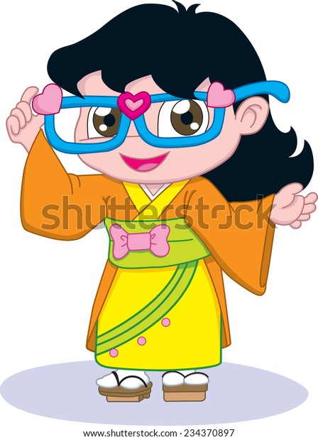 Girl Japan Stock Vector (Royalty Free) 234370897 | Shutterstock