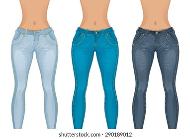 1,276 Skinny jeans girl Stock Illustrations, Images & Vectors ...