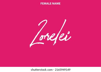 Girl Name Lorelei Vector Brush Typography Stock Vector (Royalty Free ...
