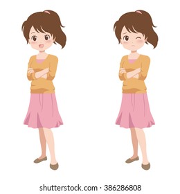 Girl Pose Stock Vector (Royalty Free) 386286808 | Shutterstock