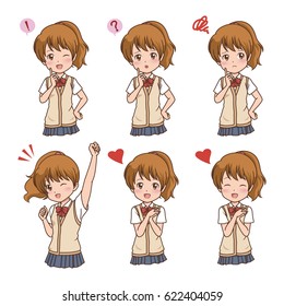Girl Pose Stock Vector (Royalty Free) 622404059 | Shutterstock