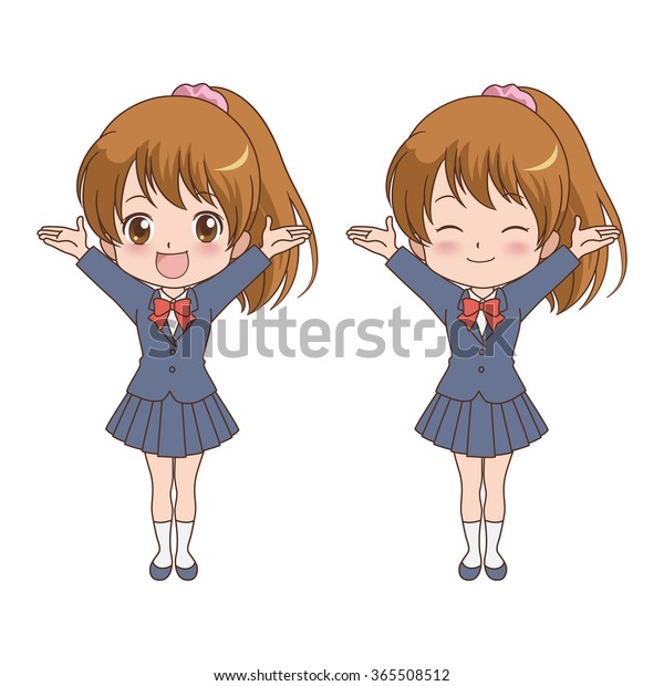 Girl Pose Stock Vector (Royalty Free) 365508512