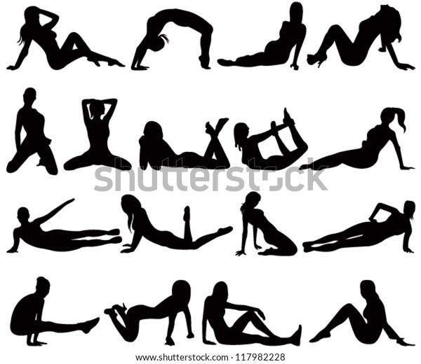 Girl Poses Stock Vector Royalty Free 117982228 Shutterstock