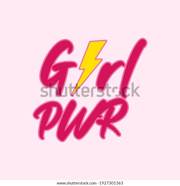 Girl Power Energy Typography Vector Design Stock Vector (Royalty Free ...