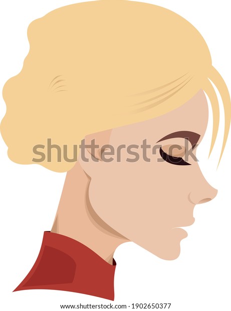 Girl Profile Vector Art Stock Vector (Royalty Free) 1902650377 ...
