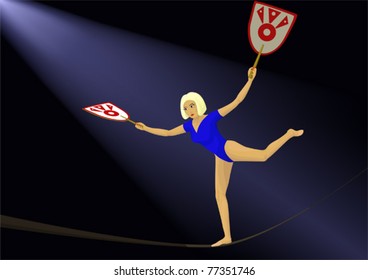 508 Tightrope walker cartoon Images, Stock Photos & Vectors | Shutterstock