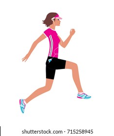Girl Running Vector Illustration Stock Vector (Royalty Free) 715258945 ...
