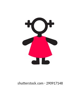 Girl Symbol Stock Vector (Royalty Free) 290917148