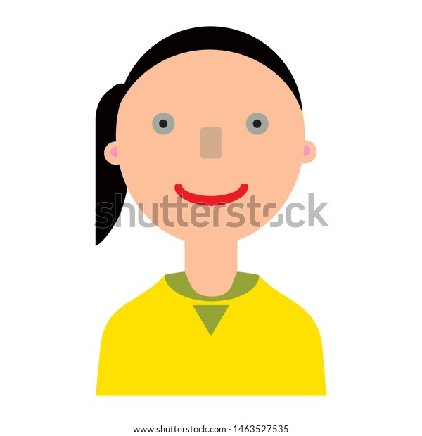 Girl User Icon Flat Design Illustration Stock Vector (Royalty Free ...
