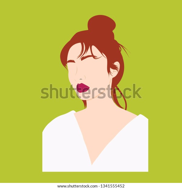 Girl Vector Art Stock Vector (Royalty Free) 1341555452
