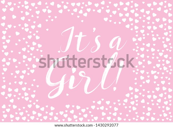 Girl Vector Postcard Girl Pink Sparkle Stock Vector (Royalty Free ...