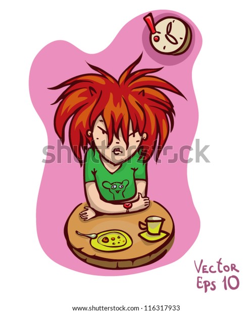 Girl Waits Stock Vector (Royalty Free) 116317933