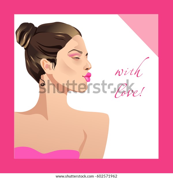 Girls Face Vector File Adobe Illustrator 스톡 벡터(로열티 프리) 602571962 ...