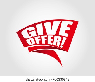 Give Offer Labels Banners Stock Vector (Royalty Free) 706330843 ...