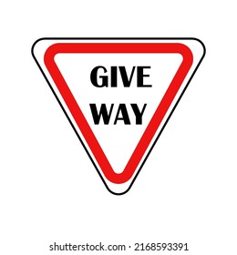 Give Way Sign Illustration Vector Give Stock Vector (Royalty Free ...