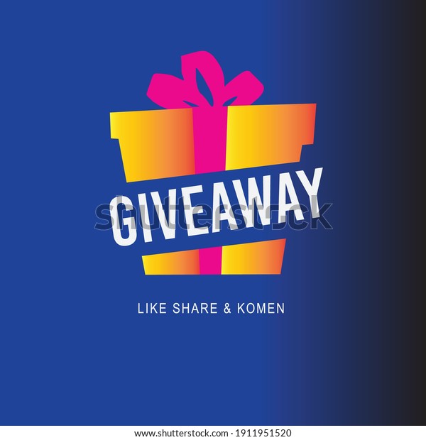 Vektor Stok Giveaway Concept Design Vector Template (Tanpa Royalti ...