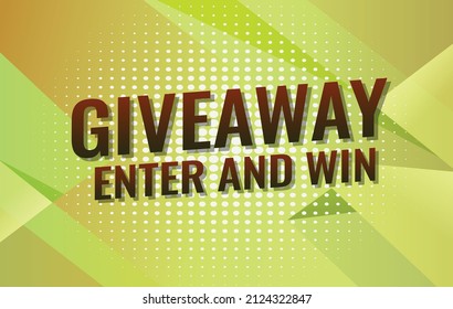 Giveaway Enter Win Word Vector Illustration Stock Vector (Royalty Free ...