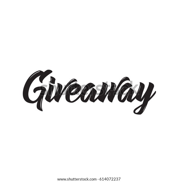 Giveaway Text Design Vector Calligraphy Typography Stock Vector ...