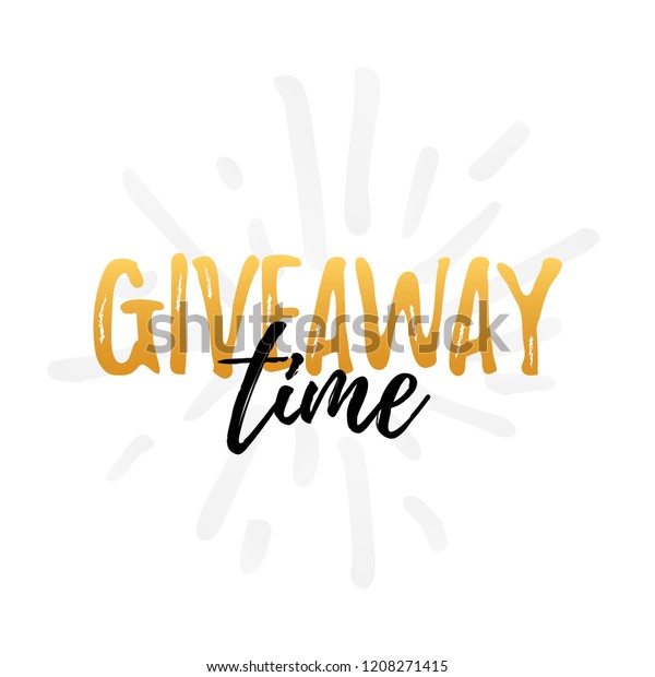 Giveaway Time Text On White Background Stock Vector (Royalty Free ...