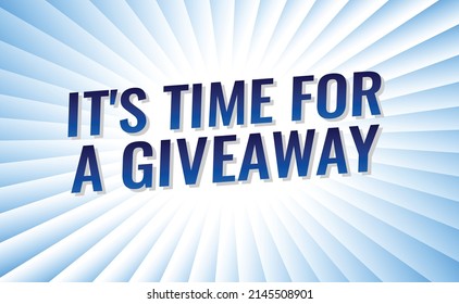 Giveaway Time Word Concept Vector Illustration Stock Vector (Royalty ...