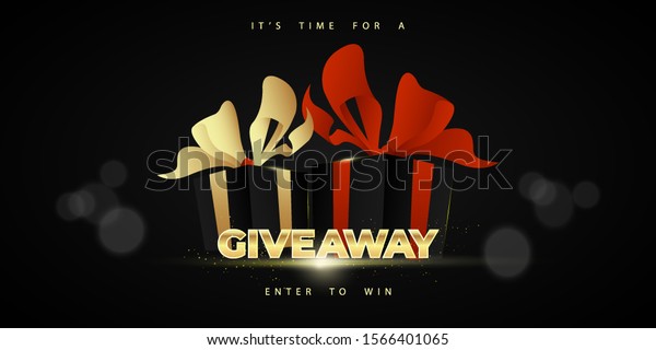 Giveaway Winners Poster Template Design Gift Stock Vector (Royalty Free ...