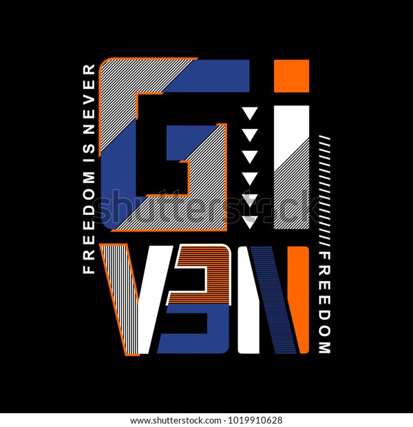 Given T Shirt Design Graphic Vector Stock Vector (Royalty Free ...
