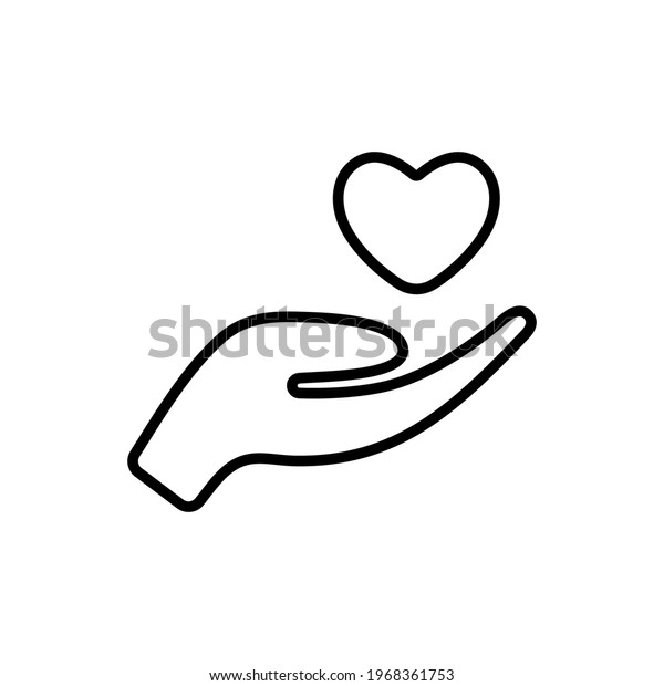 Giving Hand Icon Vector Donation Giving Stock Vector (Royalty Free ...